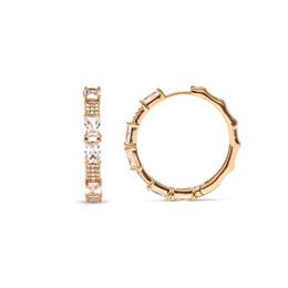 Luxenter Ohrringe aus Zirkonia mit Brillantschliff, 18 Karat Gelbgold-Finish &ndash; Ulfan