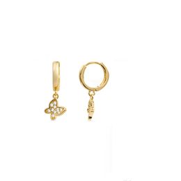 Luxenter Ohrringe aus 18k Gelbgold mit funkelnden Zirkonen - Kaduro