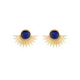 Luxenter Ohrringe aus nat&uuml;rlichem Lapislazuli in 18K Gelbgold - Viwing