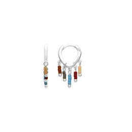 Luxenter 925 Sterlingsilber und mehrfarbig lackierte Ohrringe mit Rhodium-Finish &ndash; Lelsi