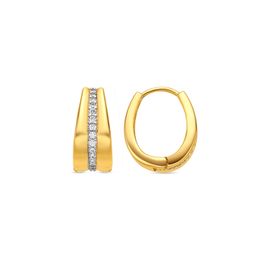 Luxenter Ohrringe in 18 Karat Gelbgold-Finish mit funkelnden Zirkonia-Steinen &ndash; Bardi