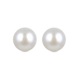Luxenter 925 Sterling Silber Ohrringe mit wei&szlig;er rhodinierter Perle - Basic