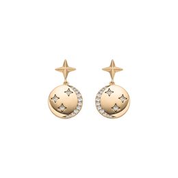 Luxenter Ohrringe mit 18-kar&auml;tiger Gelbgold-Finish und Zirkonia-Brillanten &ndash; Larad