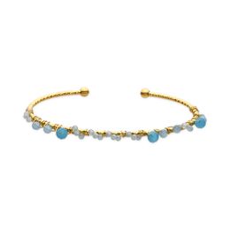 Luxenter Armband mit blauem Kristall 18k goldfarben - Yakde