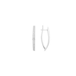 Luxenter Brilliant Rhodium-Finished-Ohrringe aus Metall und Zirkonia-Legierung &ndash; Mosiath