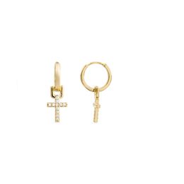 Luxenter Ohrringe aus 18k Gelbgold mit funkelnden Zirkonias - Lizel
