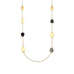 Luxenter Halskette mit blauem Lack, 18 Karat Gold - Talyu