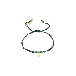 Luxenter Armreif aus 925er Sterlingsilber und dunkelblauem Kristall mit 18k Gold Finish - Kalau