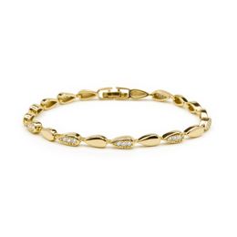 Luxenter Armband aus funkelnden Zirkonia-Steinen mit 18 Karat Gelbgold-Finish &ndash; Tanal