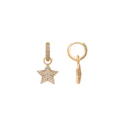 Luxenter Ohrringe mit 18 Karat Gelbgold-Finish und funkelnden Zirkonia-Steinen &ndash; Sasti