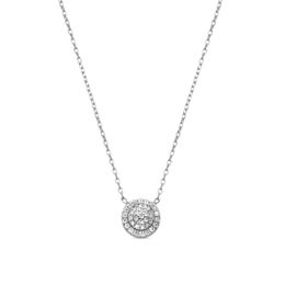 Luxenter Sterling Silber 925 Halskette mit rhodiniertem Brillant Zirkonia - Adhel