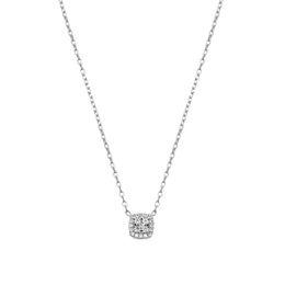 Luxenter Sterling Silber 925 Halskette mit rhodiniertem Brillant Zirkonia - Amanba