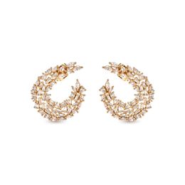 Luxenter Ohrringe aus Zirkonia mit 18 Karat Gelbgold-Finish &ndash; Isdro