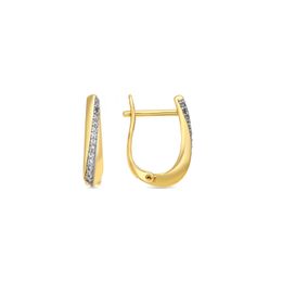 Luxenter Ohrringe mit 18-kar&auml;tiger Gelbgold-Finish und funkelnden Zirkonia-Steinen &ndash; Iquen