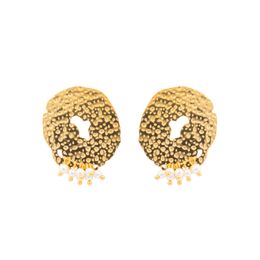 Luxenter Ohrringe in 18 Karat Gelbgold und wei&szlig;er Perle &ndash; Kuwe