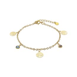 Luxenter 925 Sterlingsilber und mehrfarbiges Zirconia-Armband aus 18 Karat Gelbgold - Shapio