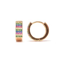 Luxenter Ohrringe aus funkelndem Zirkonia, 18 Karat Gelbgold-Finish &ndash; Lasy
