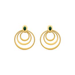 Luxenter Ohrringe mit 18k Gold Finish Malachit - Hask
