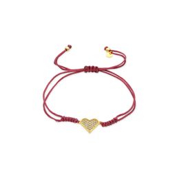 Luxenter Armband mit 18 Karat Gelbgold-Finish und funkelnden Zirkonia-Steinen &ndash; Heart