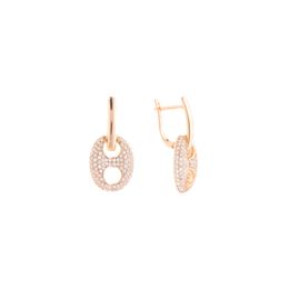 Luxenter Ohrringe mit 18 Karat Gelbgold-Finish und funkelnden Zirkonia-Steinen &ndash; Memat