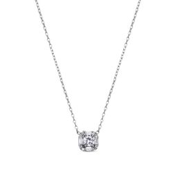 Luxenter Sterling Silber 925 Halskette mit rhodiniertem Brillant Zirkonia - Dyadu