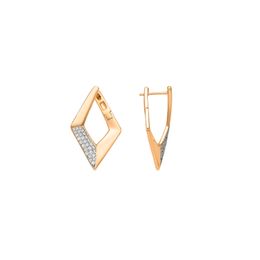 Luxenter Ohrringe mit 18-kar&auml;tiger Gelbgold-Finish und brillantgeschliffenen Zirkonia &ndash; Ssara