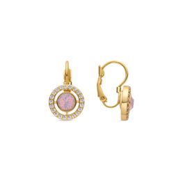 Luxenter Ohrringe mit gl&auml;nzendem Zirkonia 18k goldfarben - Othal