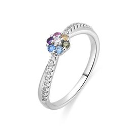 Luxenter-Ring aus Metalllegierung und mehrfarbiger Zirkonia-Rhodium-Finish &ndash; Zetrana