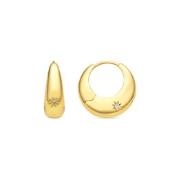 Luxenter Ohrringe mit gl&auml;nzenden Zirkonia in 18k Gold - Ricia