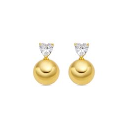 Luxenter Ohrringe mit gl&auml;nzenden Zirkonia in 18k Gold - Miora