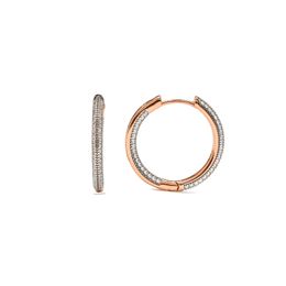 Luxenter Ohrringe mit Brillantstrass in 18 Karat Gelbgold &ndash; Jasoy