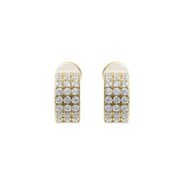 Luxenter Ohrringe mit funkelnden Zirkonia-Steinen, 18 Karat Gelbgold-Finish &ndash; Laino
