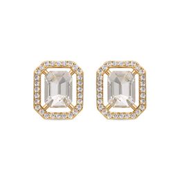Luxenter Ohrringe mit gl&auml;nzenden Zirkonia 18k Gold Finish - Surin