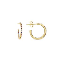 Luxenter Ohrringe mit mehrfarbigen Zirkonia 18k Gold - Kumo