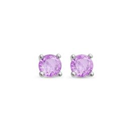Luxenter Ohrringe, 925er Sterlingsilber und 18K vergoldete Amethyst-Zirkonia-Ohrringe