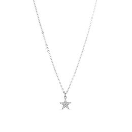 Luxenter Sterling Silber 925 Halskette mit rhodinierten Zirkonia im Brillantschliff - Leilda
