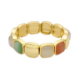 Luxenter mehrfarbiges Katzenaugen-Armband mit 18k Gold-Finish - Jajim