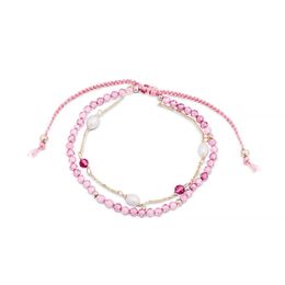 Luxenter-Armband aus Metalllegierung und rosafarbenem Turmalin, 18 Karat vergoldet
