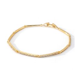 Luxenter-Armband aus brillantem Metall und Zirkonia-Legierung, gefertigt in 18-karat-Gelbgold &ndash; Ranme