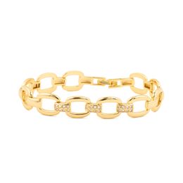 Luxenter Armband mit funkelnden Zirkonia-Steinen, 18 Karat Gelbgold-Finish &ndash; Insio