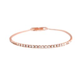 Luxenter Brillant-Zirkonia-Armband aus 18 Karat Ros&eacute;gold - Kayla