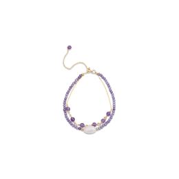 Luxenter-Armband, Metalllegierung Ekhao und Amethyst-Zirkonia 18K vergoldet