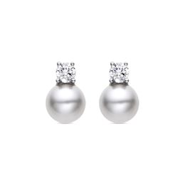 Luxenter 925 Sterling Silber Ohrringe mit rhodinierter wei&szlig;er Perle - Sikon
