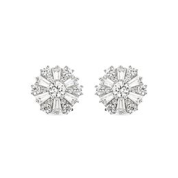 Luxenter 925 Sterling Silber und Rhodium plattierte Brillant Zirkonia Ohrringe - Lorush