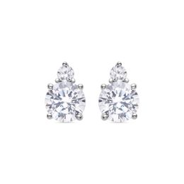 Luxenter 925 Sterlingsilber- und Brilliant Zirconia-Ohrringe mit Rhodium-Finish &ndash; Akma