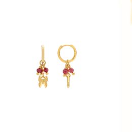 Luxenter 925 Sterling-Silber- und Rosenkristall-Ohrringe mit 18-karat-Gelbgold-Finish &ndash; Coaran