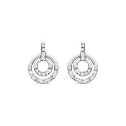 Luxenter Rhodium plattierte Brillant Zirkonia Ohrringe - Sada