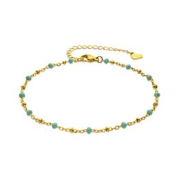Luxenter-Armband aus Metalllegierung und gr&uuml;n lackiert, mit 18-karat-Gelbgold &ndash; Basor