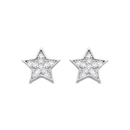 Luxenter Rhodium plattierte Brillant Zirkonia Ohrringe - Fayu