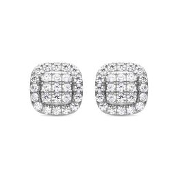 Luxenter Sterling Silber 925 Ohrringe mit rhodiniertem Brillant Zirkonia - Ronka